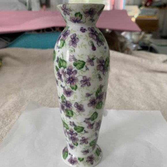 Lefton | Accents | Lefton Violet Chintz Flair Top Vase | Poshmark